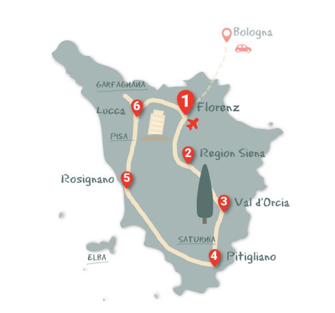 10 Tage Toskana Rundreise: Perfekte Route mit dem Auto + Tipps